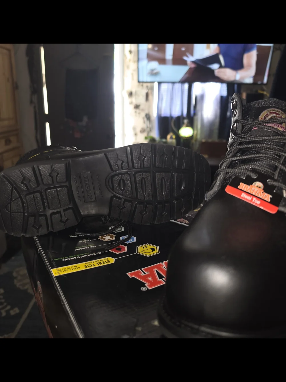 Brahma | Shoes | Brahma Black Steeltoe Work Boots | Poshmark